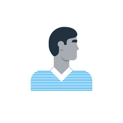 Man side view turned head casual outfit Royalty Free Vector