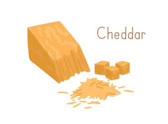 Cheddar cheese cartoon Royalty Free Vector Image