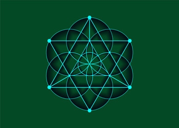 Seed of life symbol sacred geometry template Vector Image
