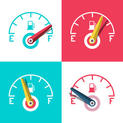 Fuel icon gasoline dashboard symbol Royalty Free Vector