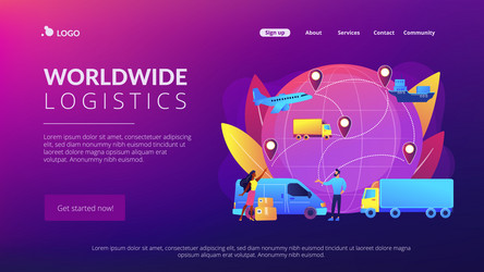 Global transportation system concept Royalty Free Vector