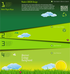 Modern ecology design layout Royalty Free Vector Image