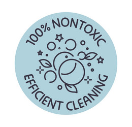 Eco friendly cleaning detergent sticker Royalty Free Vector