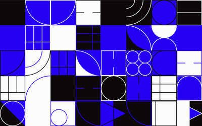 Simple geometric pattern design with basic Vector Image