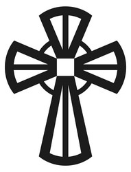 Roman cross symbol god sign holy icon Royalty Free Vector