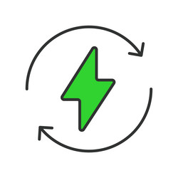 Energy reload for a car icon in line design Vector Image