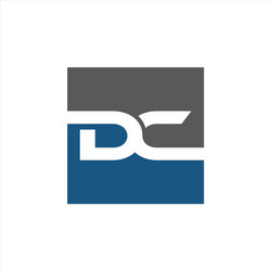 Dc monogram logo with square rotate style outline Vector Image
