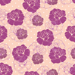 Seamless floral pattern pink rose background Vector Image