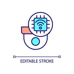 Web camera control icon flat data system Vector Image