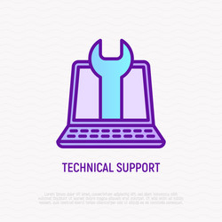 Technological computer support icon Royalty Free Vector