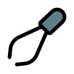 Tweezers hair clipping python isolated on white Vector Image