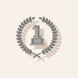 First place icon golden number one symbol Vector Image
