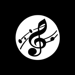 Music note - minimalist and simple silhouette Vector Image