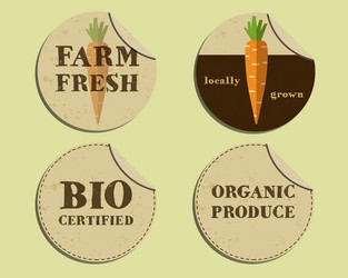 Stylish farm fresh sticker and label template Vector Image