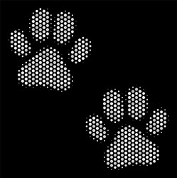 Pixelated Paw Print Icon Royalty Free Vector Image