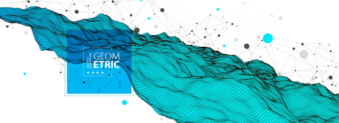 Technical Background With Plexus Effect And Wave Vector Image