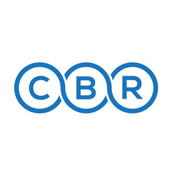Cbr letter logo design on white background Vector Image