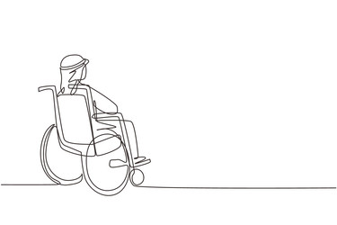 Continuous one line drawing back side of lonely Vector Image