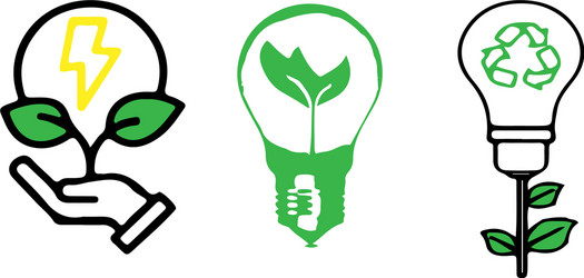 Energy conservation icon on white background Vector Image