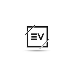 Initial letter ev logo template design Royalty Free Vector