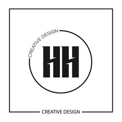 Initial letter hh logo template design Royalty Free Vector
