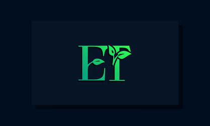 Luxury initial letters et logo design Royalty Free Vector