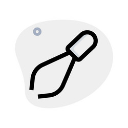 Tweezers hair clipping python isolated on white Vector Image