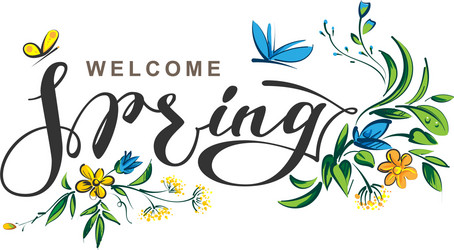 Welcome spring design Royalty Free Vector Image