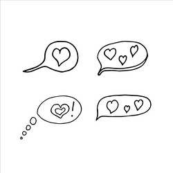Set of different hearts for valentines day Vector Image