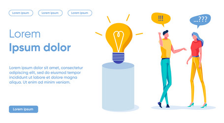 Brainstorm idea discussion concept business team Vector Image