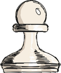 Sketch of a pawn chess piece Royalty Free Vector Image