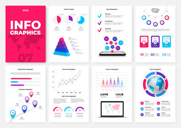 Infographic brochure template a4 pages Royalty Free Vector
