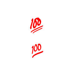 Cartoon 100 percent donut Royalty Free Vector Image