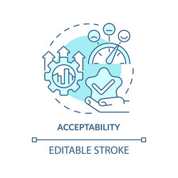 Acceptability concept icon Royalty Free Vector Image