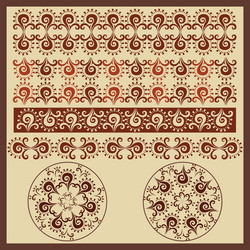 Vintage border set 01 version Royalty Free Vector Image