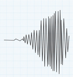 Earthquake line graph Royalty Free Vector Image