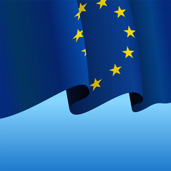 European union flag wavy abstract background Vector Image