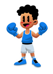 Boxer boy cartoon Royalty Free Vector Image - VectorStock