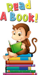 Monkey Reading Book Vector Images (over 240)