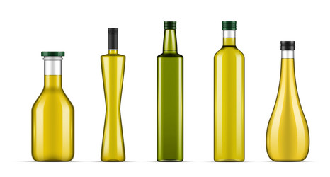 Realistic oil product set Royalty Free Vector Image