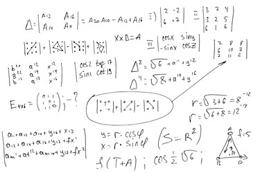 Mathematical formulas and expressions hand-drawn Vector Image