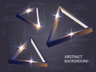 Triangle metal sparkle on background Royalty Free Vector