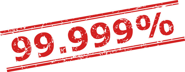 99999 percent watermark stamp Royalty Free Vector Image