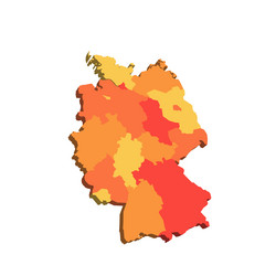 Germany political map of administrative divisions Vector Image