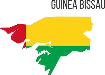 Guinea flag map the country Royalty Free Vector Image