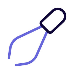 Tweezers hair clipping python isolated on white Vector Image