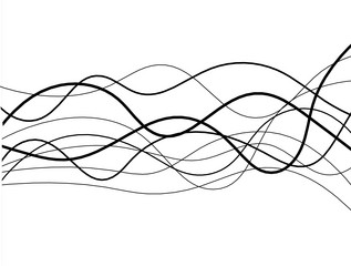 Abstract continuous lines drawing on white Vector Image
