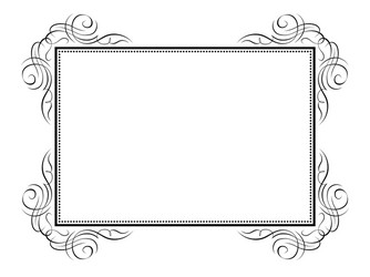 Calligraphy rectangular ornamental frame Vector Image