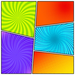 Comic book vertical template Royalty Free Vector Image