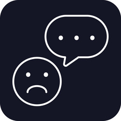 Bad feedback icons with purple blue Royalty Free Vector
